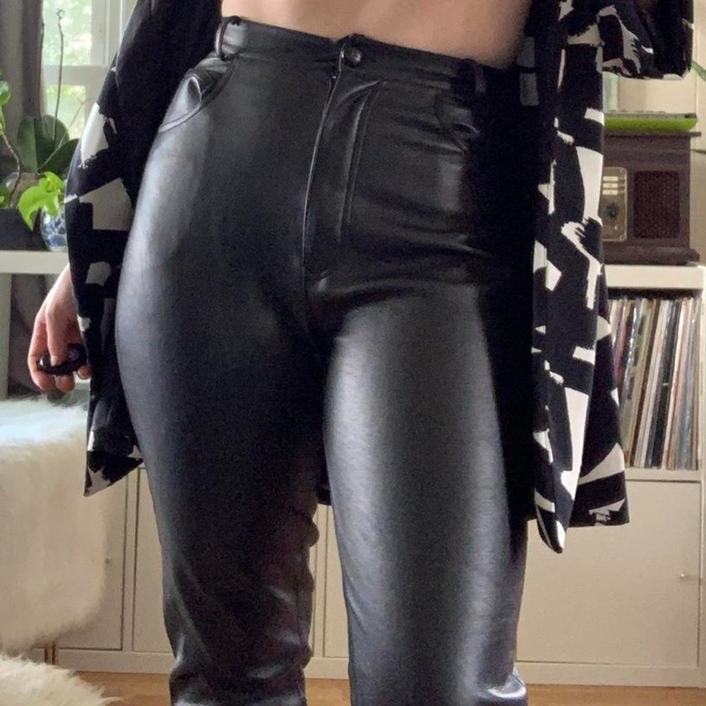 Vintage High Waisted Leather Pants - Gem
